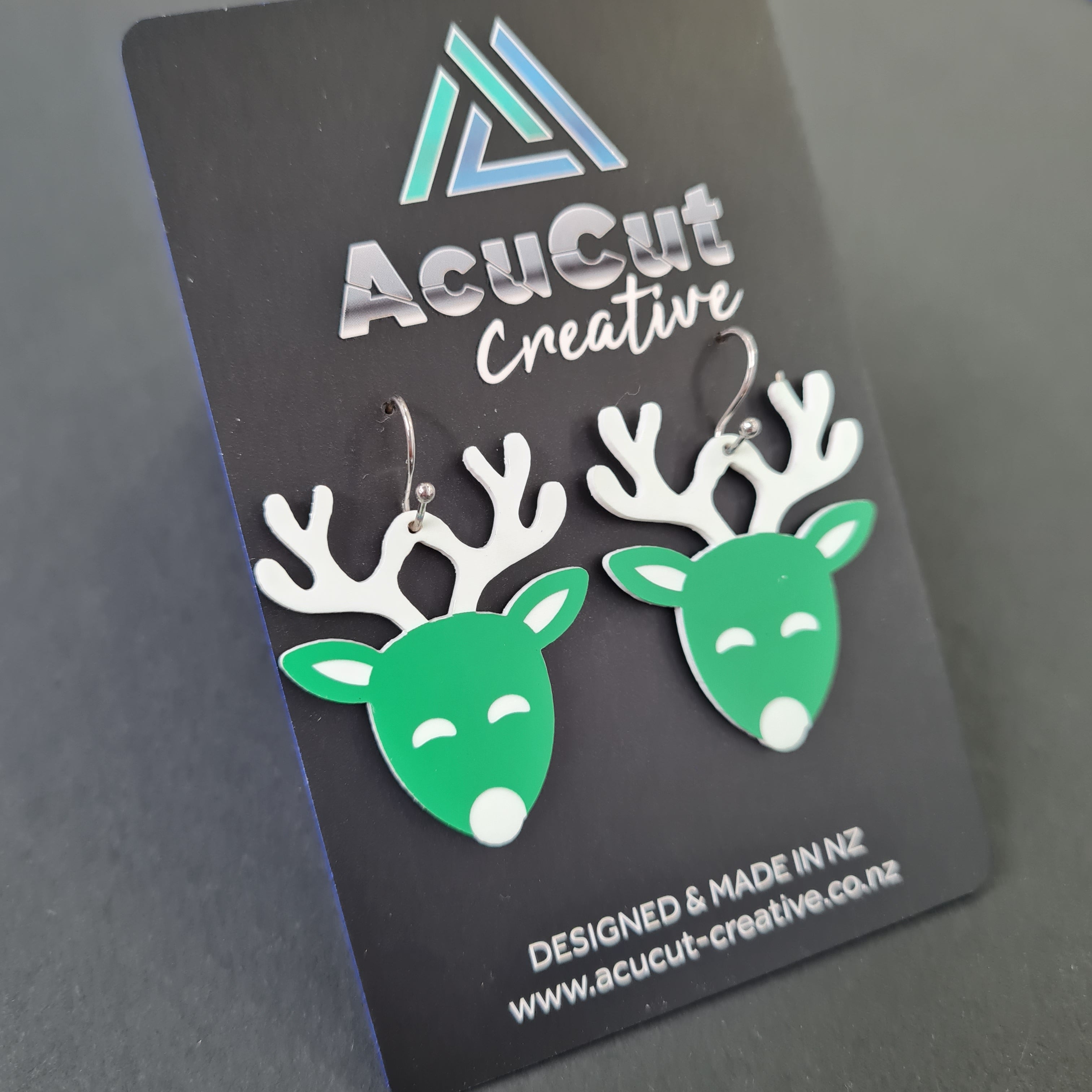 Reindeer Earrings – AcuCut Creative