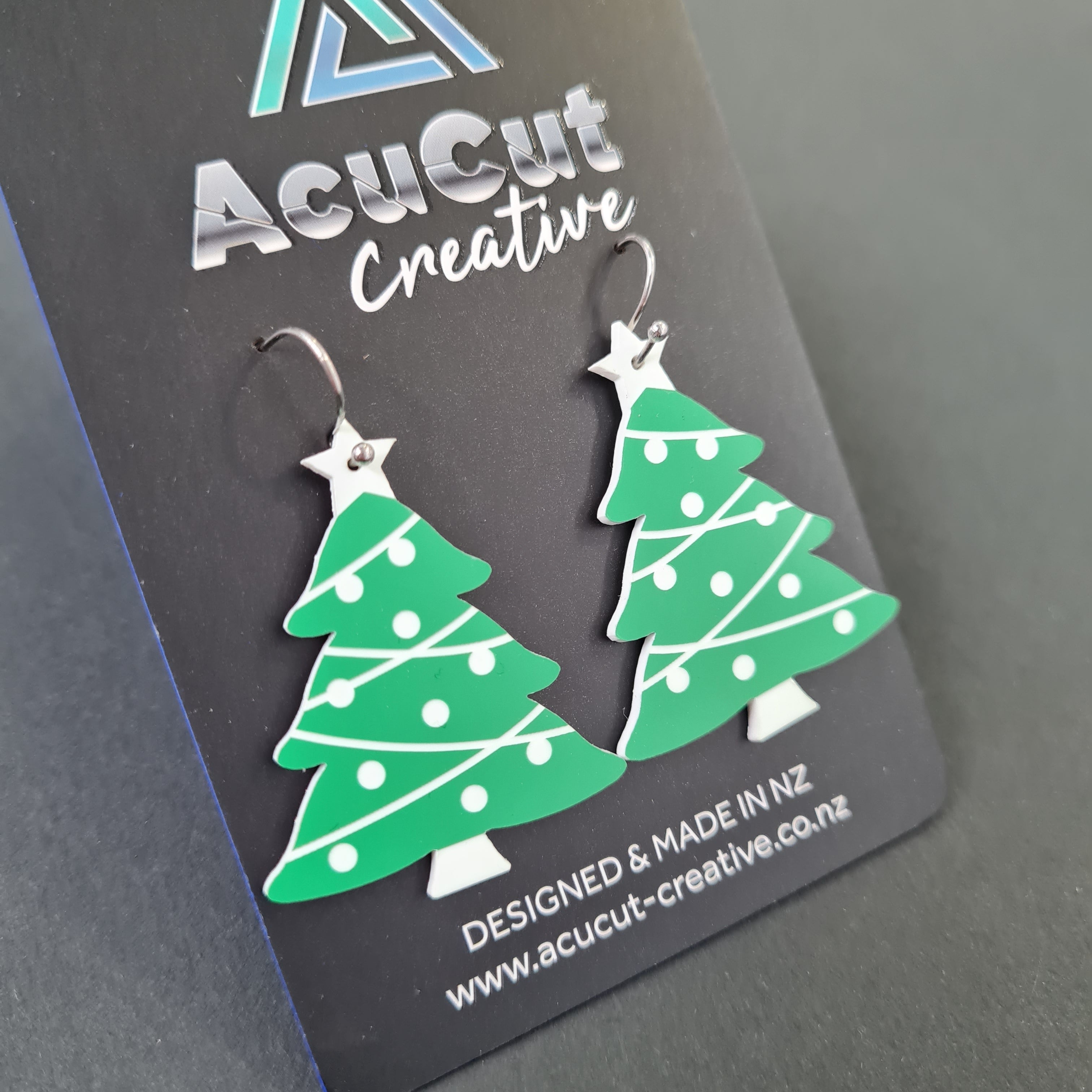 Christmas Tree Earrings – AcuCut Creative