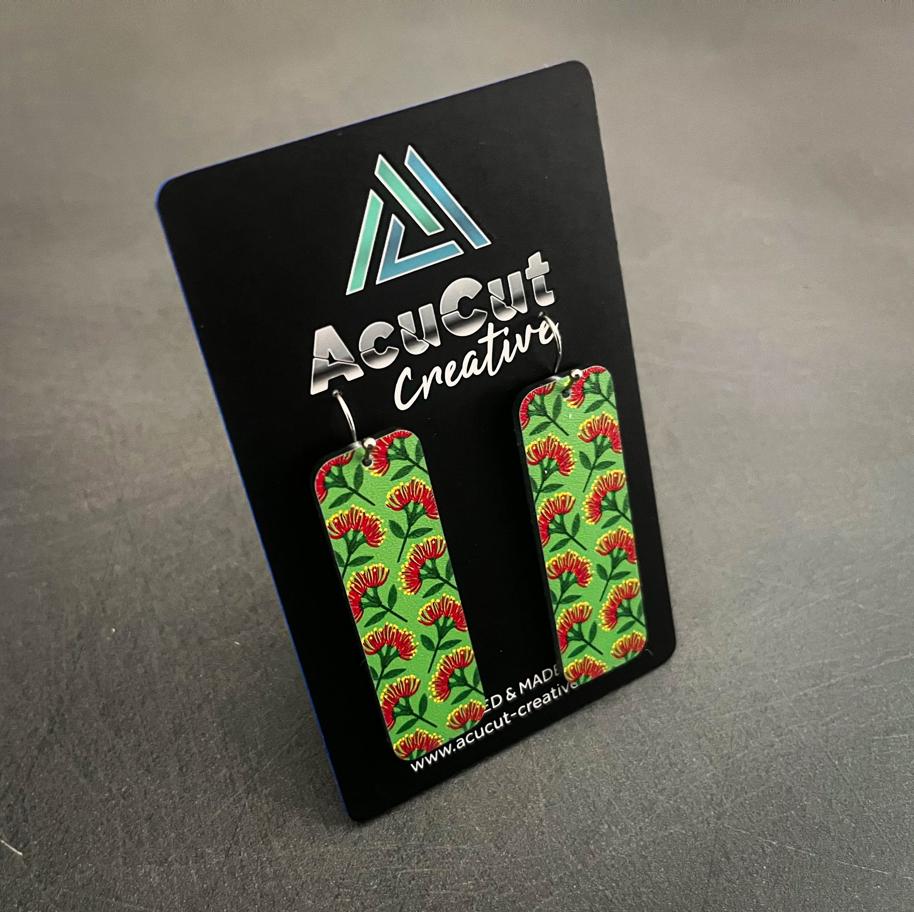 Pohutakawa Earring – AcuCut Creative